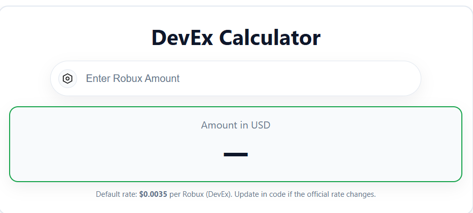DevEx Calculator